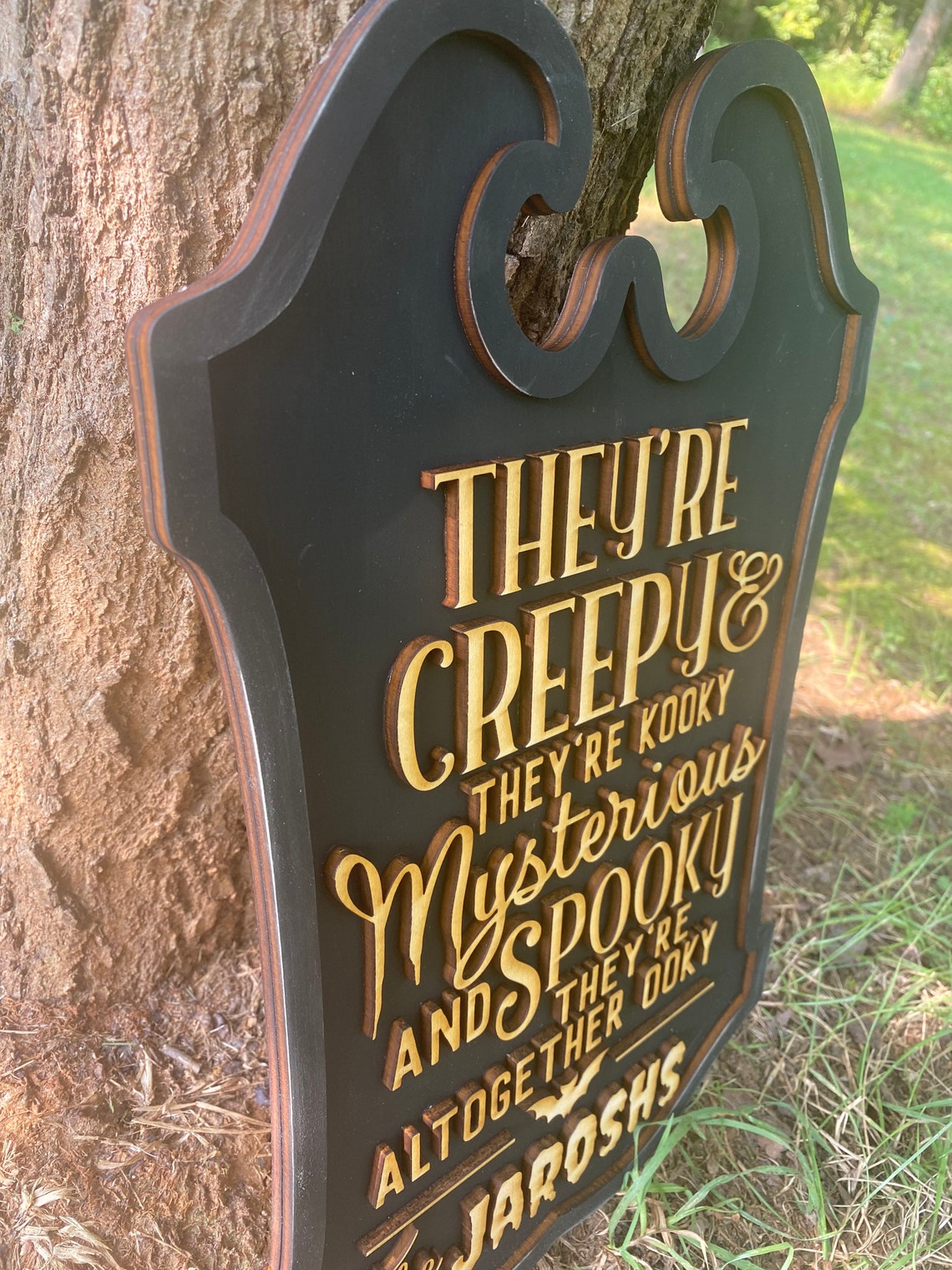 Personalized Halloween Tombstone Sign, Custom Spooky Haunted Decor With ...