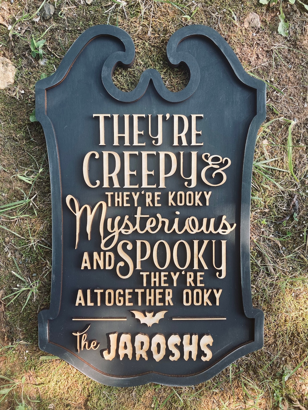 Personalized Halloween Sign, Spooky Sign, Halloween Tombstone, Haunted ...
