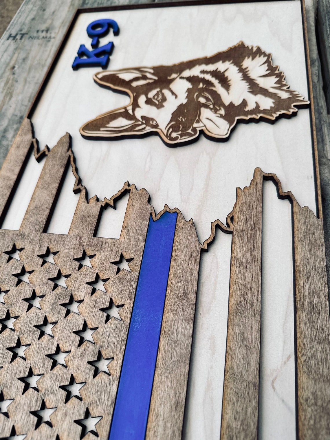 Tattered Police K9 Double Layered Flag - Etsy