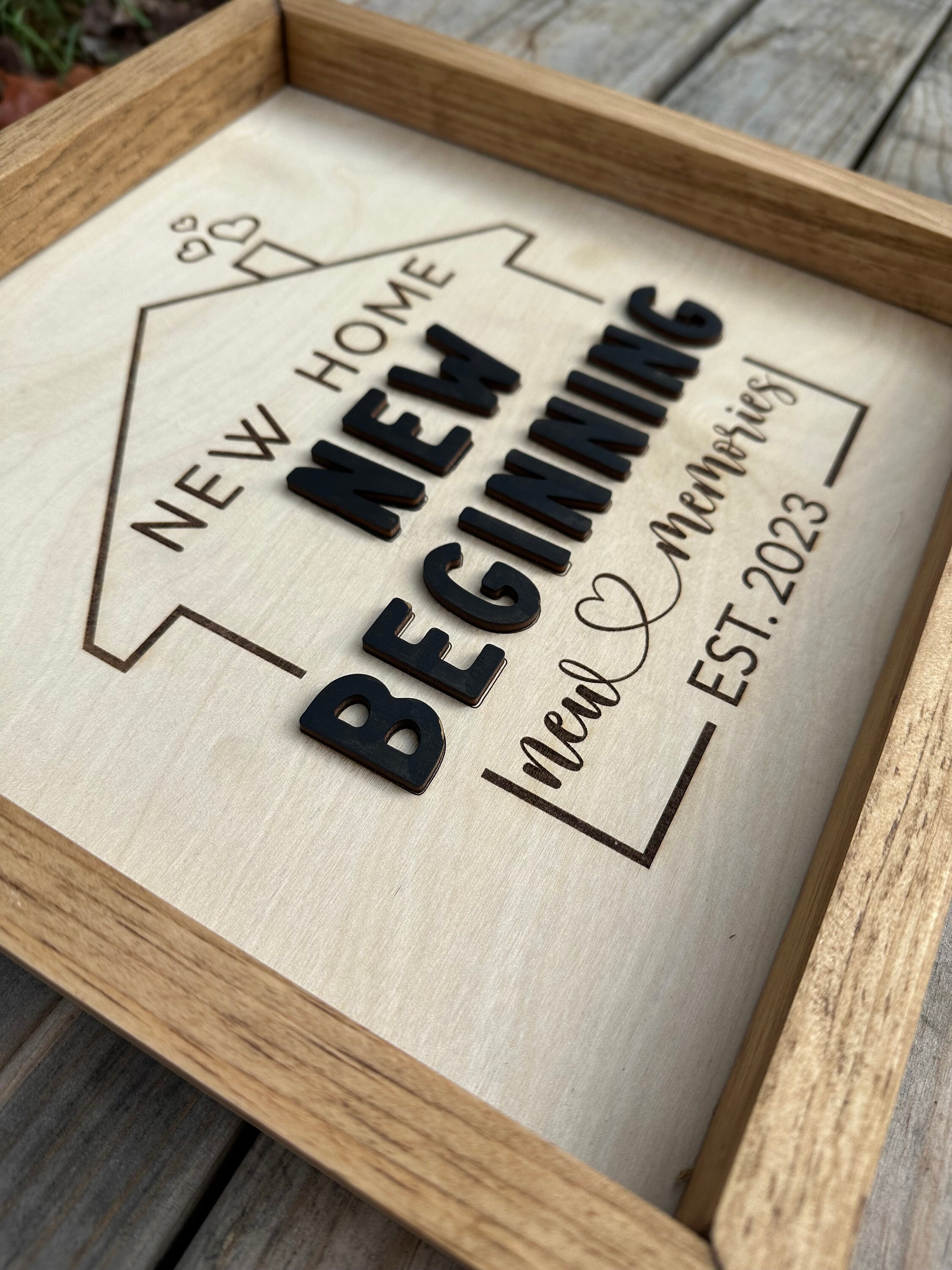 New Home, New Beginning, New Memories Housewarming / Realtor Sign - Etsy