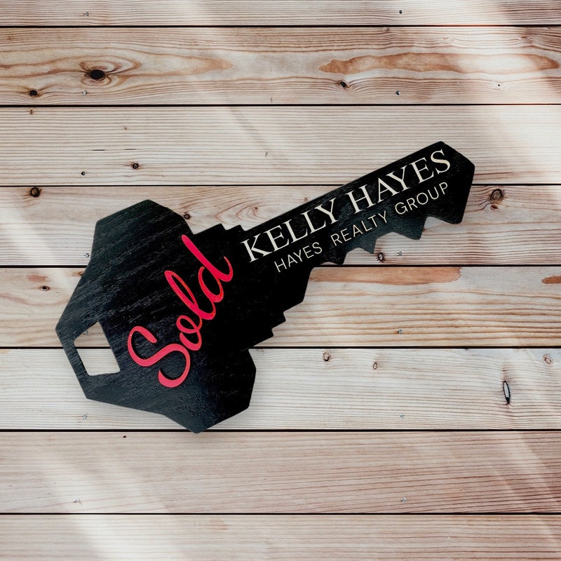 Realtor Key Sign - Etsy