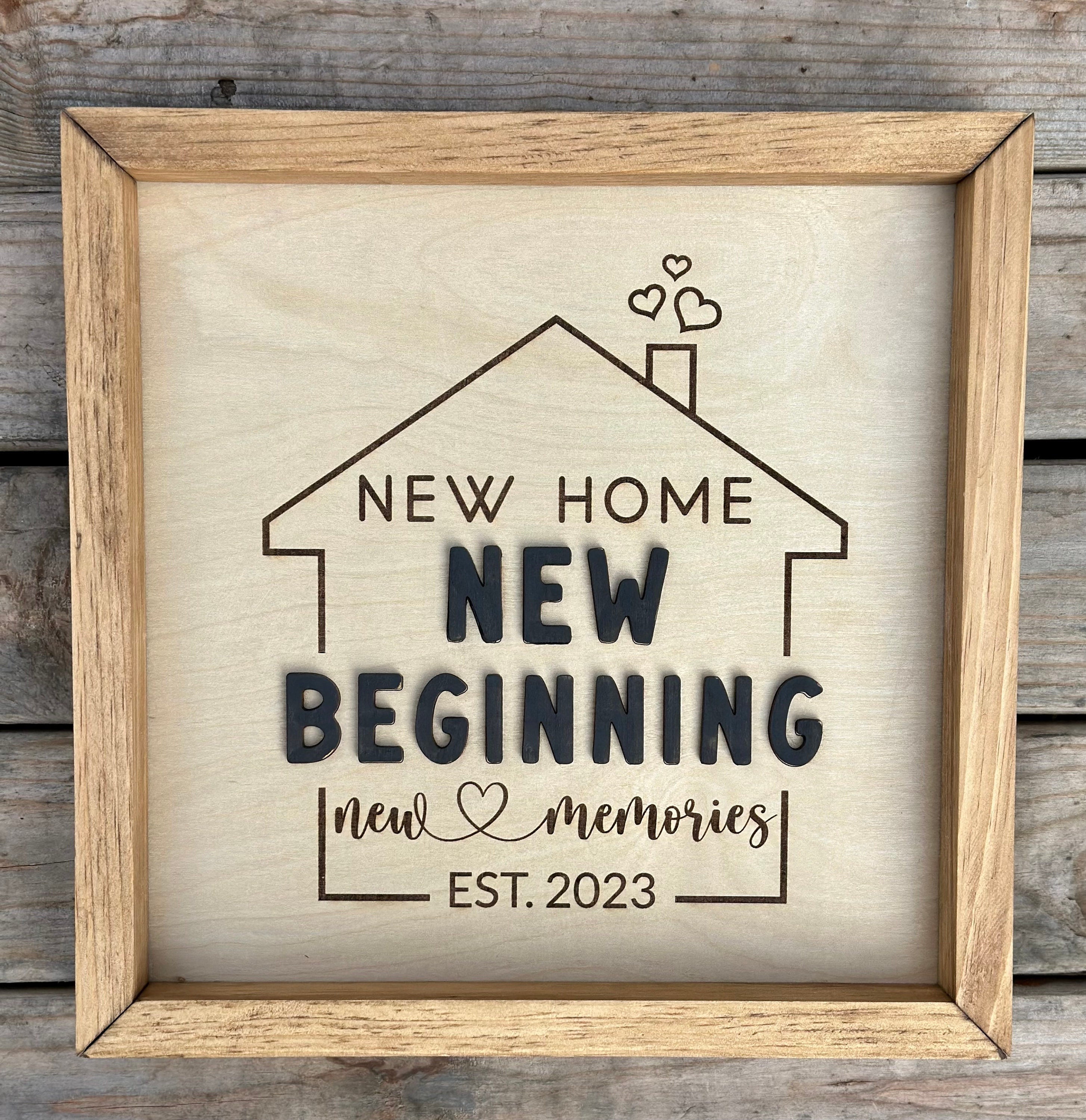 New Home, New Beginning, New Memories Housewarming / Realtor Sign - Etsy