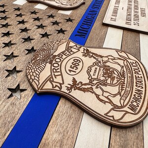 Custom Thin Blue Line Flag | Personalized Law Enforcement Wall Art ...