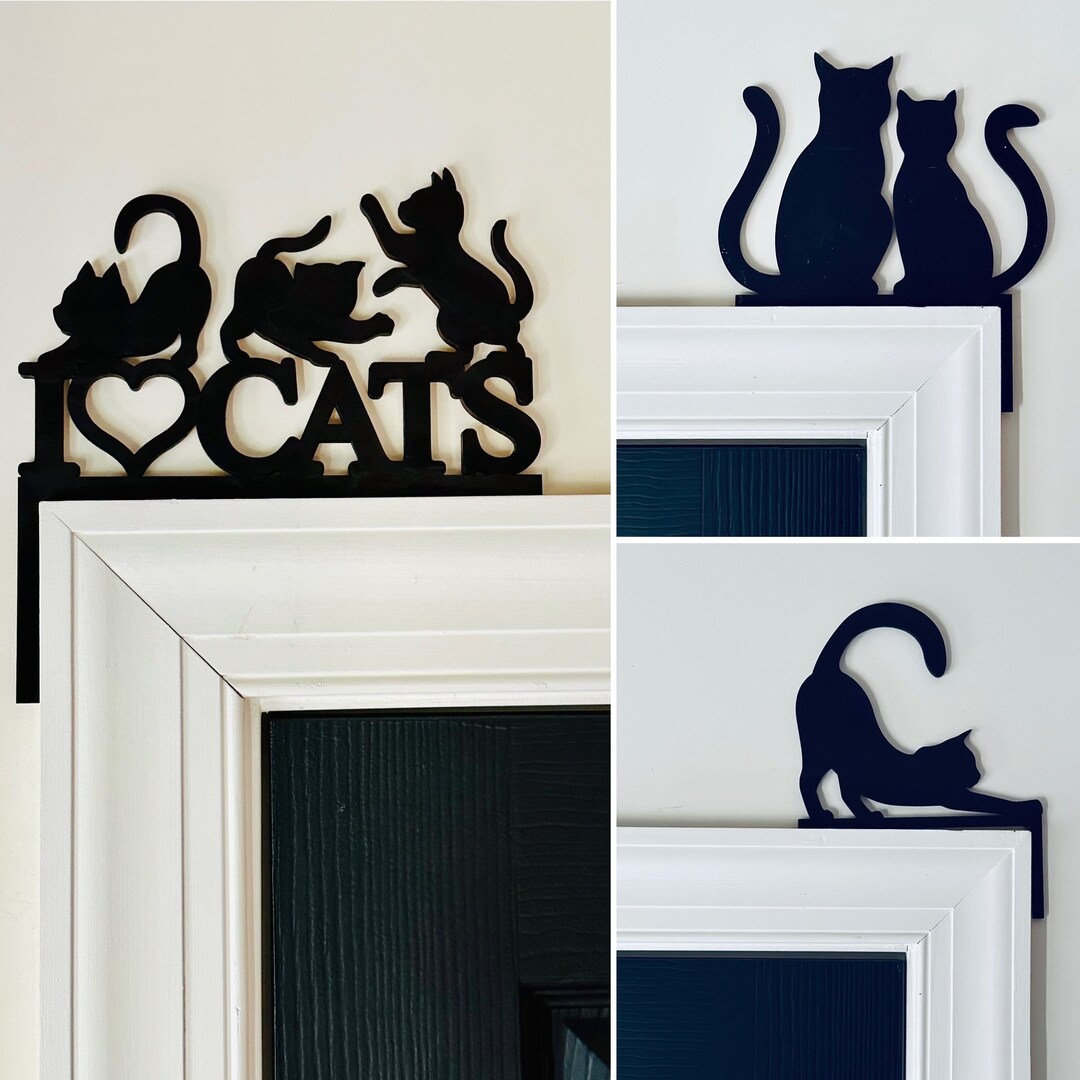Cat Lover Door Frame Sitter | Window Frame Topper | Door Corner Decor ...