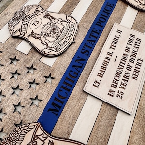 Custom Thin Blue Line Flag | Personalized Law Enforcement Wall Art ...