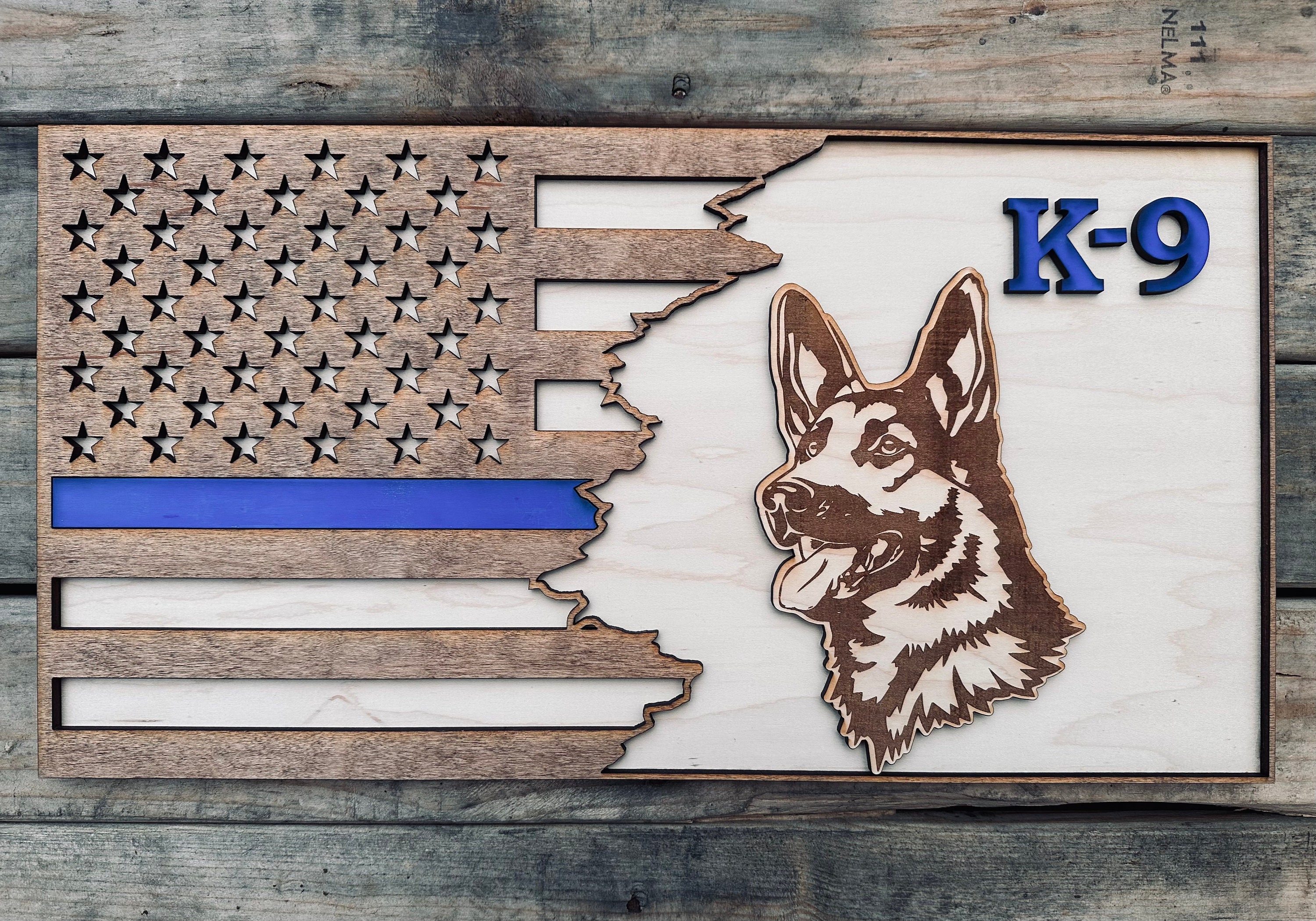 Tattered Police K9 Double Layered Flag - Etsy