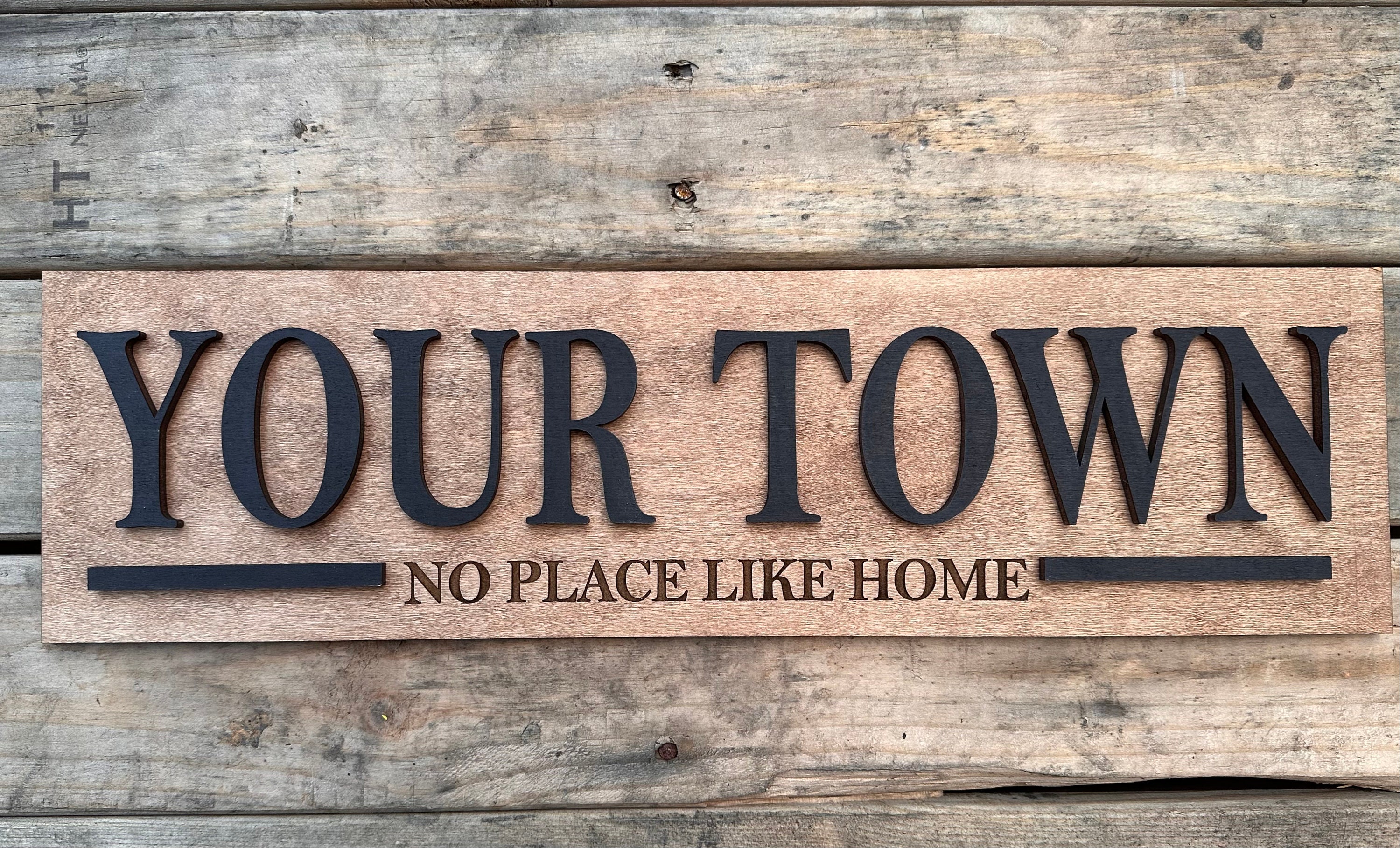 Personalized Hometown Wooden Sign - Etsy