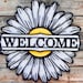 Daisy Welcome Door Hanger, Welcome Sign, Gifts for New Home, Flower ...
