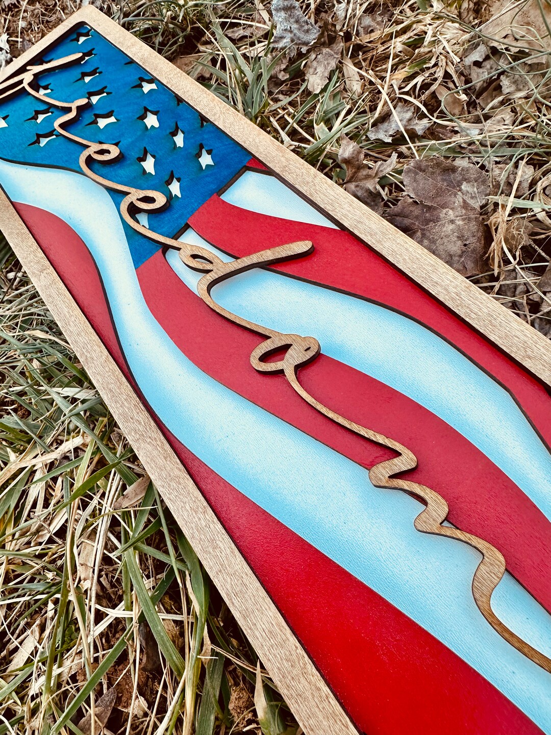 Patriotic Sign | 4th of July Stars and Stripes | American Flag ...