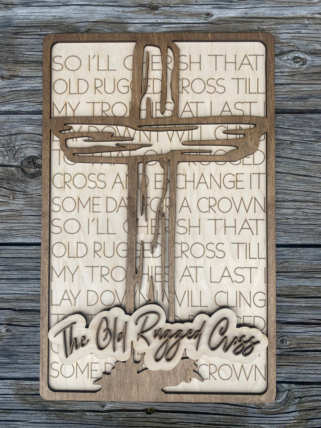 Old Rugged Cross Wooden Sign - Etsy