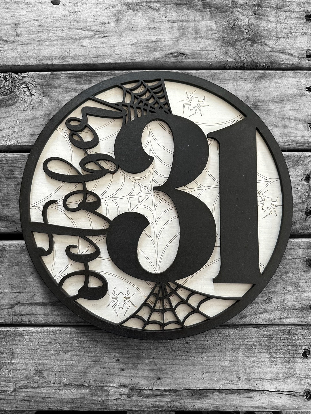 Round October 31st Halloween Sign, Spooky Sign, Halloween Decor ...