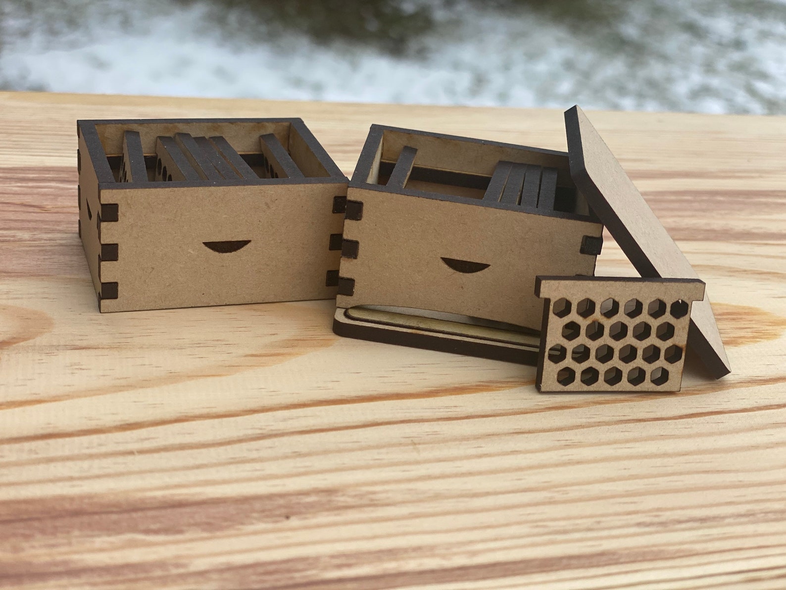 Mini Bee Hive with 12 Tiny Frames | Etsy