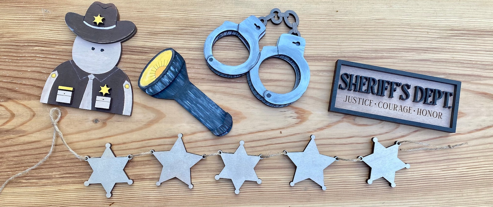 Sheriff / First Responder Themed Tiered Tray Set individual Pieces - Etsy