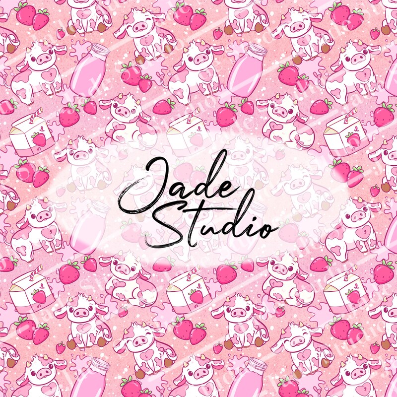 Strawberry Cow Art - Etsy