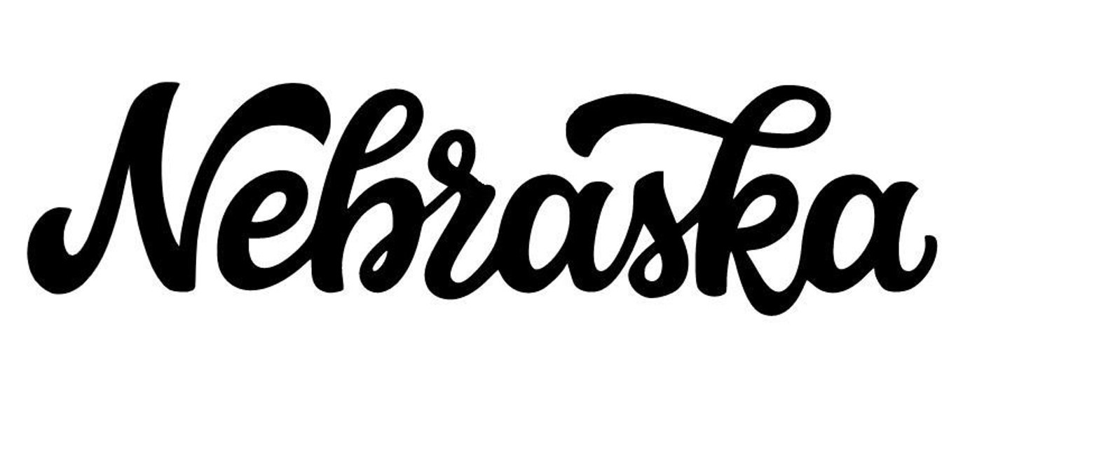 Cursive Nebraska Svg Digital Download Instant Download, Nebraska ...