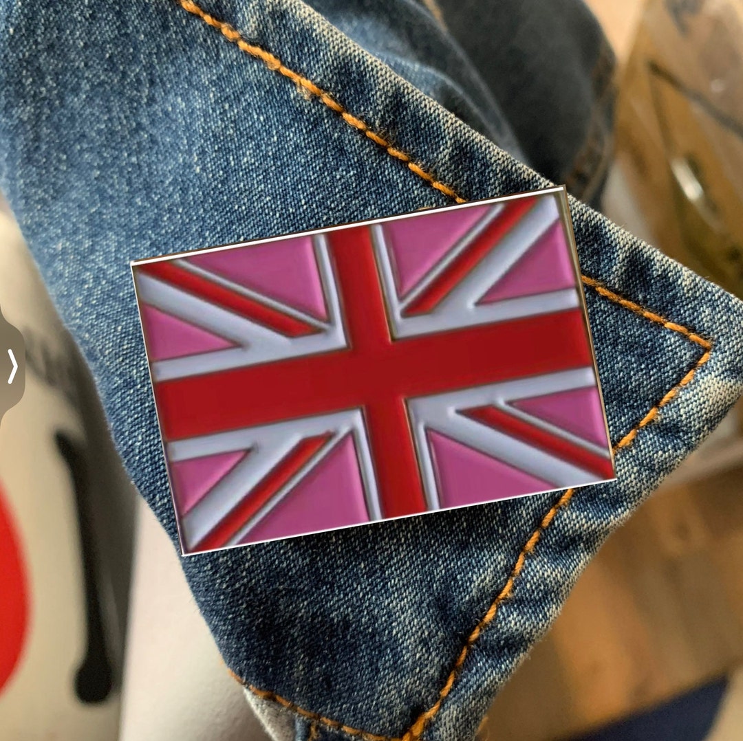 Pride Badge Pride Union Jack Pin Badge Pink Jubilee Badge Enamel Badge ...