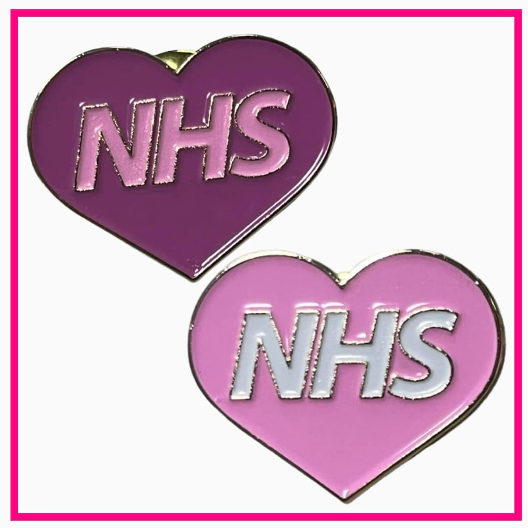 Nhs Pin Badges Set of 2 Nhs Heart Shaped Enamel Pin Badges Both Based ...