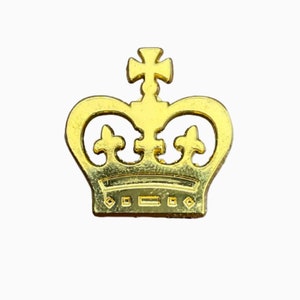 Crown Pin Badge Gold Plated 3D Crown Pin Badge High Quality Royal ...
