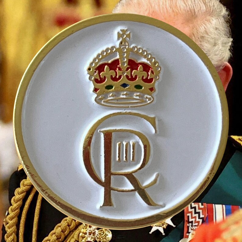 King Charles Iii Pin Badges Set Of 2 Pin Enamel Pin Badges Etsy
