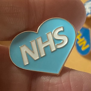 Nhs Badge Enamel Pin Badge NHS Logo on Sky Blue Backing Support for Nhs ...