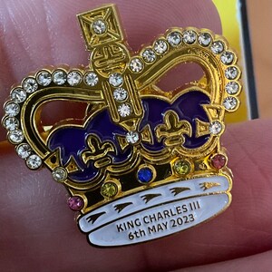 Coronation Pin Badges King Charles III - Etsy