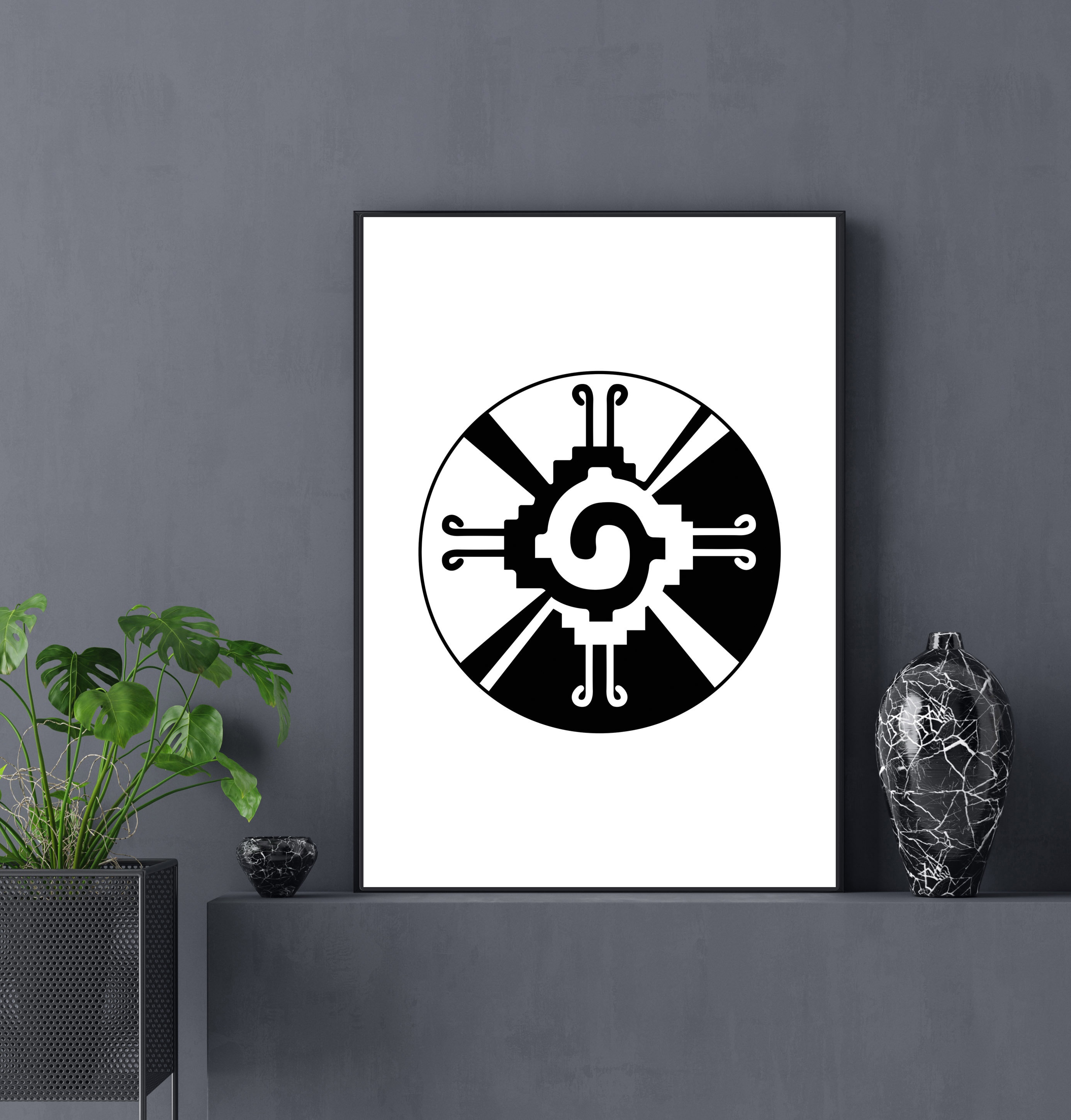 Hunab Ku, Mayan Decor, Digital Download, Mayan, Wall Art Prints, Mystic ...