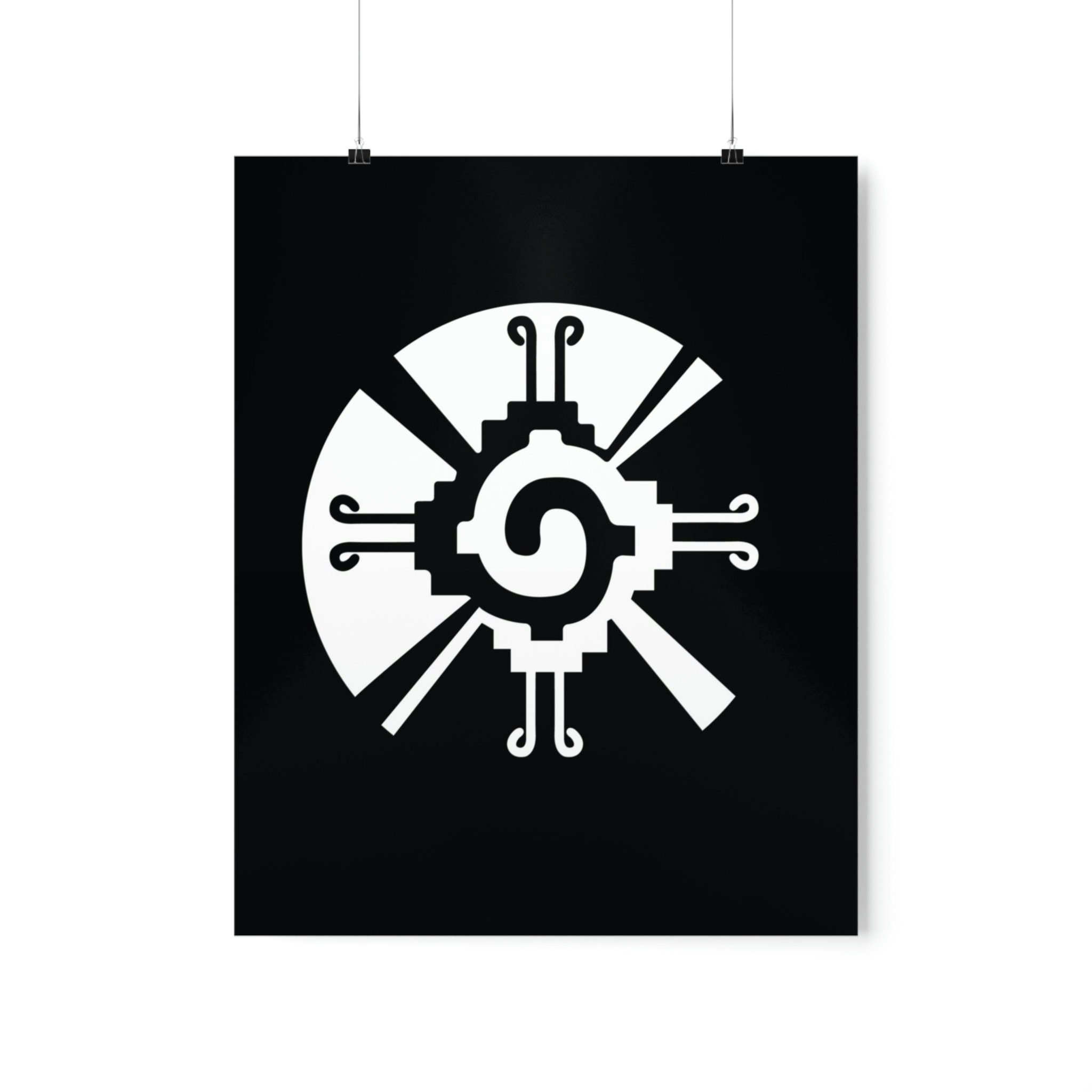 Hunab Ku Wall Art Black Sacred Geometry Mayan - Etsy