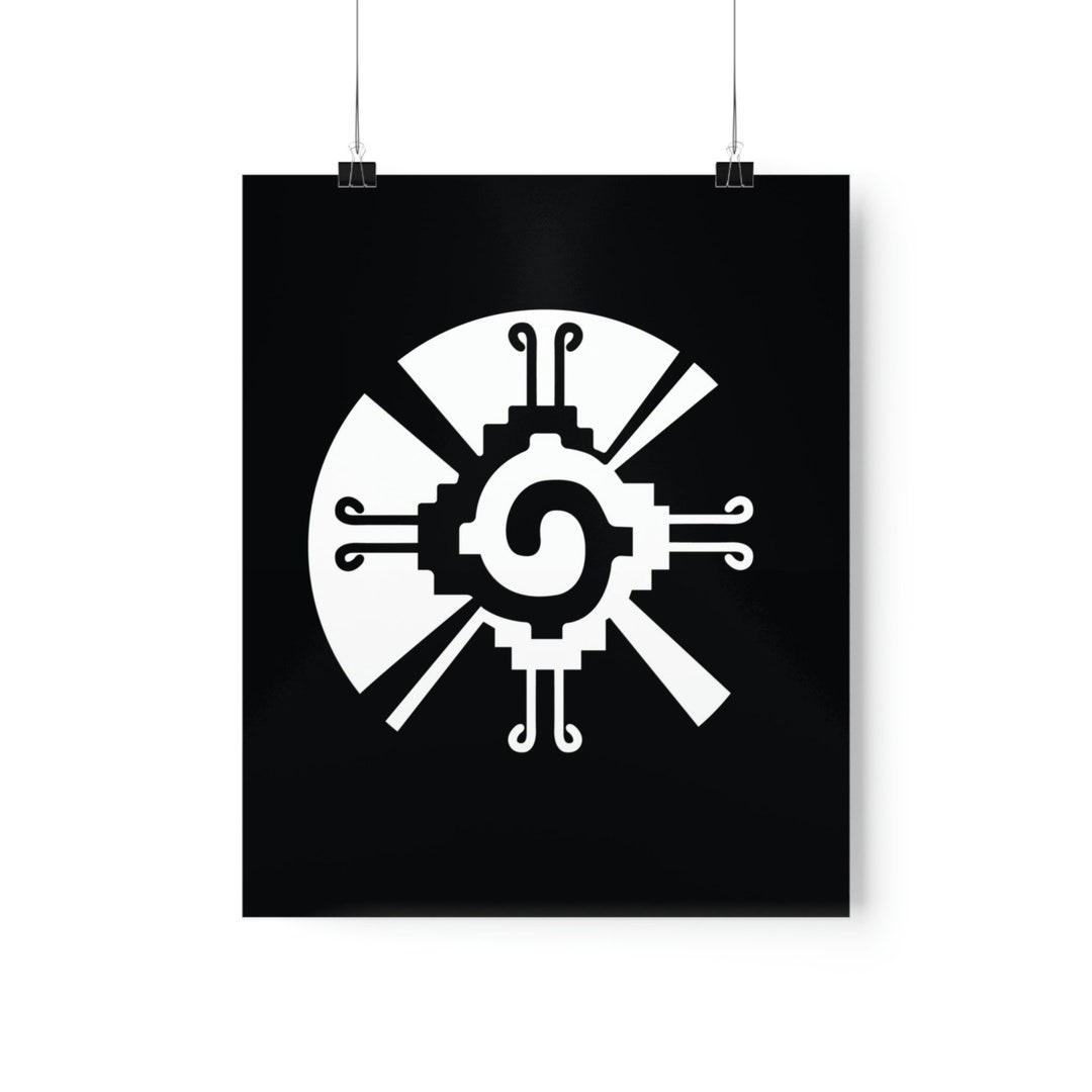Hunab Ku Wall Art Black Sacred Geometry Mayan Dreamspel Mayan Symbol ...