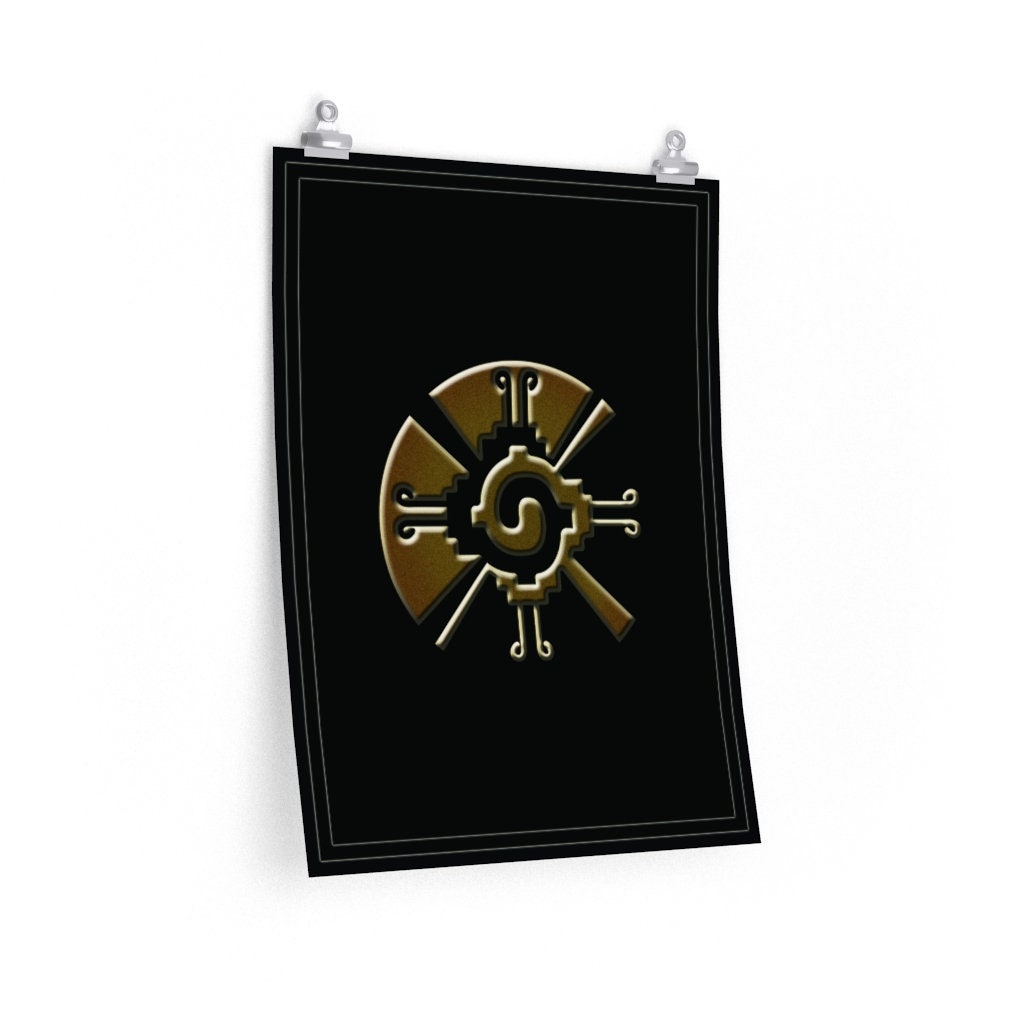 Hunab Ku Wall Art 18x24 Inch Poster Brown on Black Sacred | Etsy