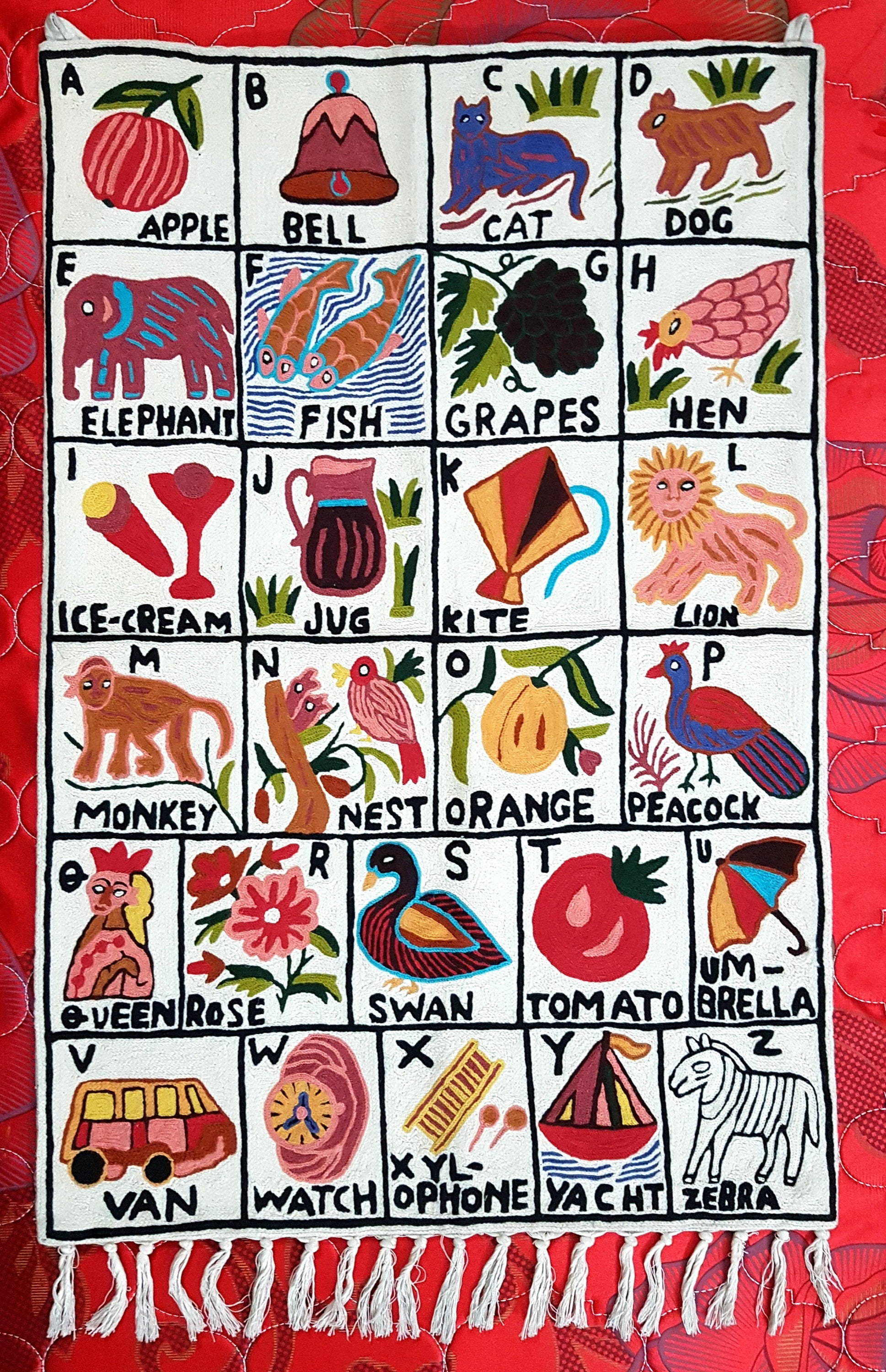 Free Shipping/ Rug Hand Made Hand Embroidered Floor Wall Rug/ - Etsy