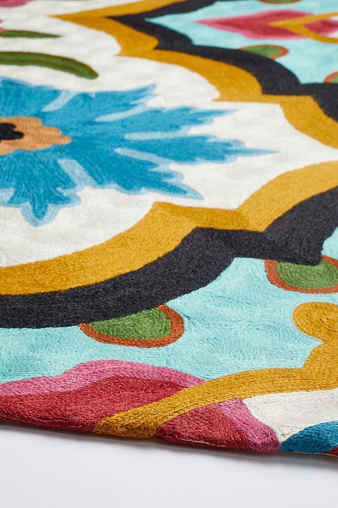 Free Shipping/ Rug Chain Stitch/ Hand Made Hand Embroidered - Etsy