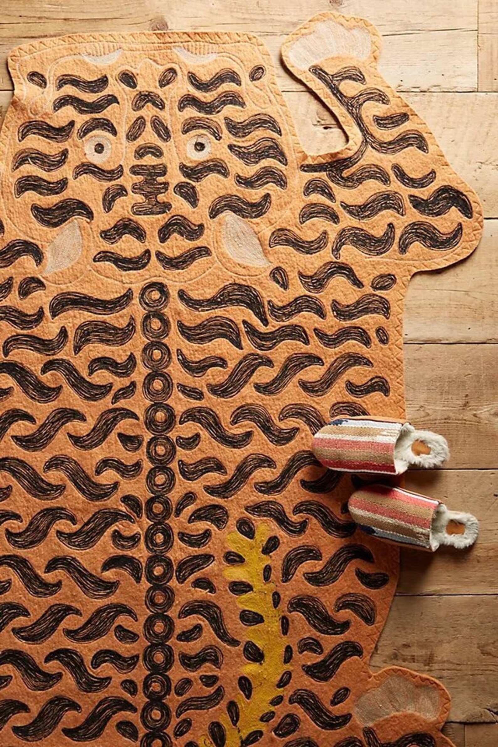 Free Shipping/ Tiger Rug Hand Made Hand Crewel Embroidered - Etsy