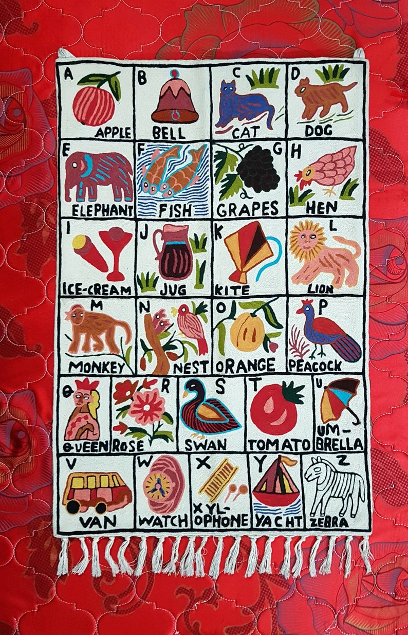 Free Shipping/ Rug Hand Made Hand Embroidered Floor Wall Rug/ - Etsy