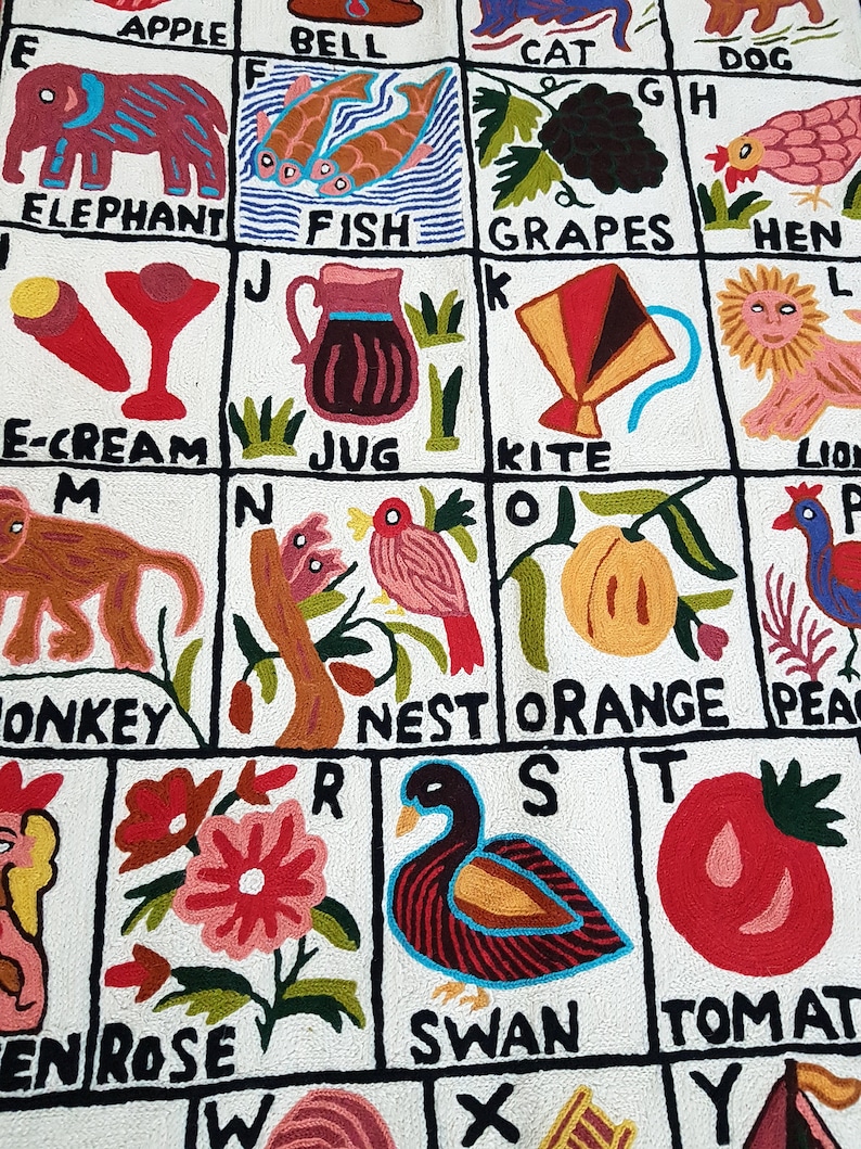 Free Shipping/ Rug Hand Made Hand Embroidered Floor Wall Rug/ - Etsy