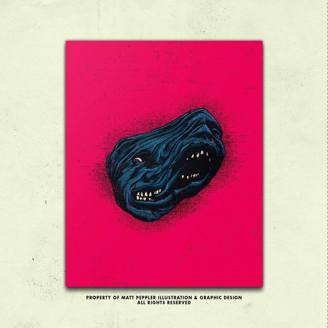 The Thing Art Print: Two-faced Monster, John Carpenter Horror, 80s Sci ...