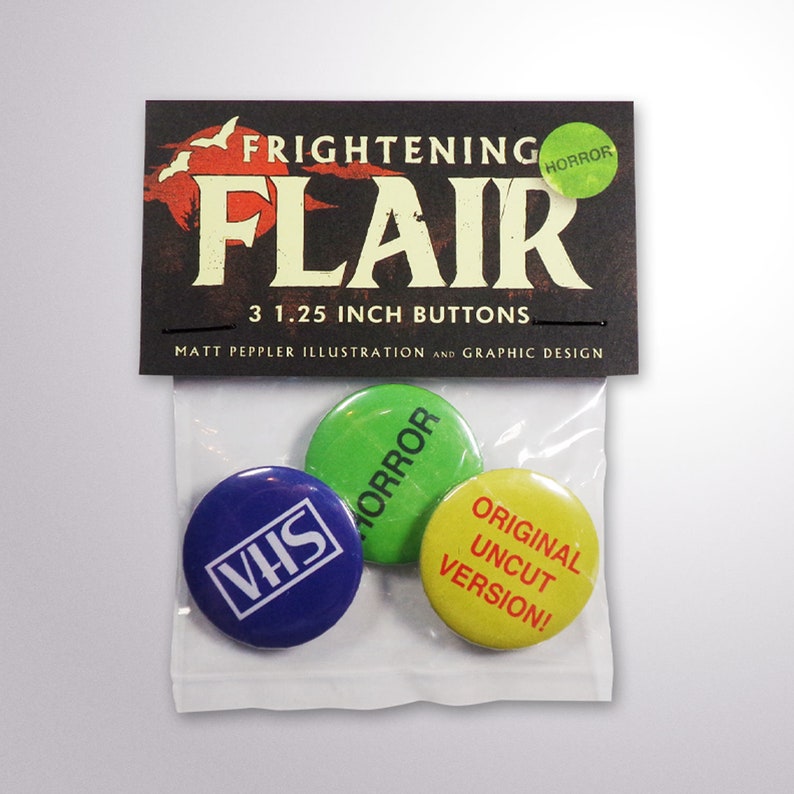 VHS Button Set - Etsy