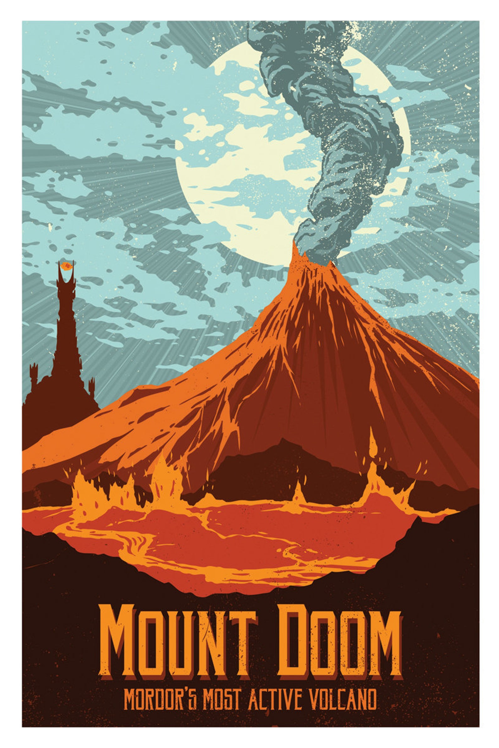 Mount Doom Travel Poster | Etsy