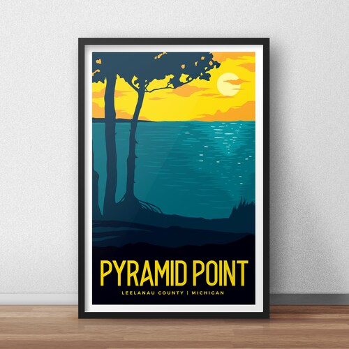 Pyramid Point Travel Poster | Etsy