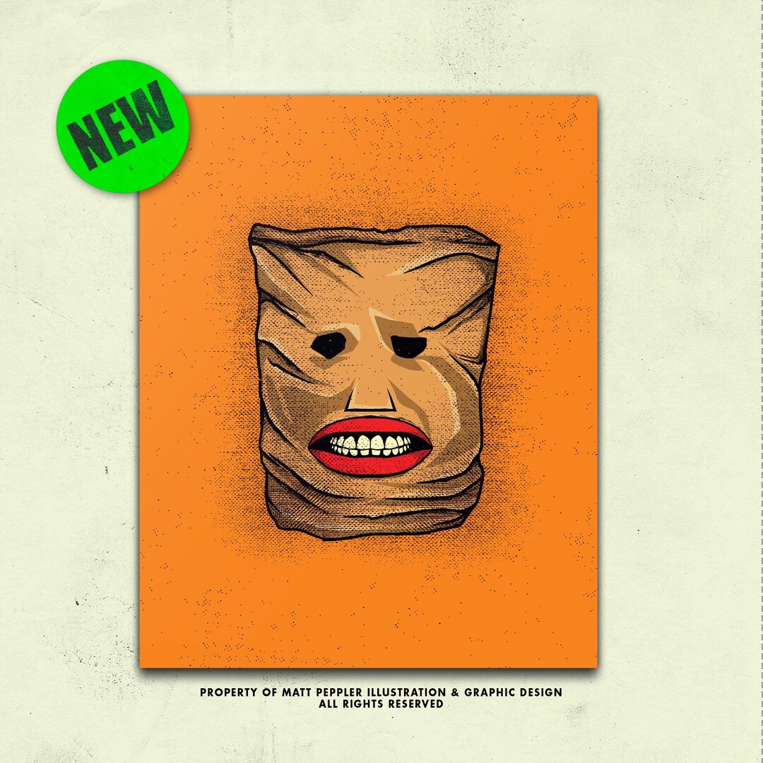 Paper Bag Mask - Trick R Treat - Etsy