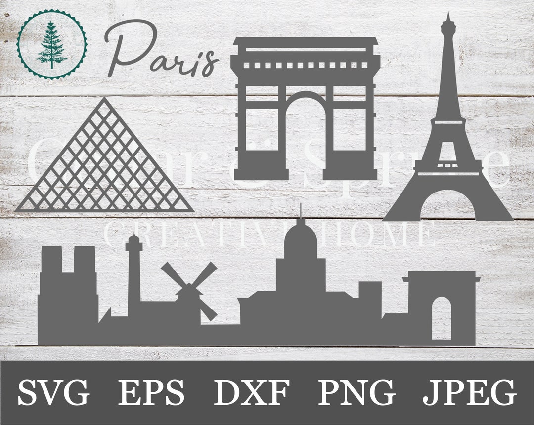 Paris Sights SVG - Etsy