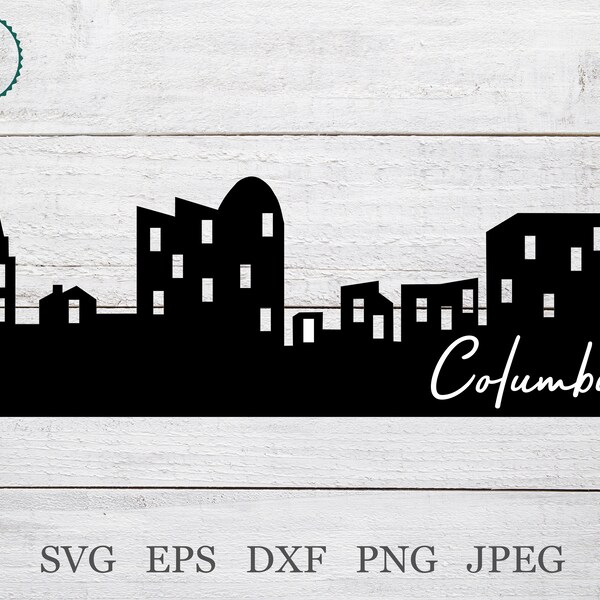 Columbus Skyline Svg - Etsy