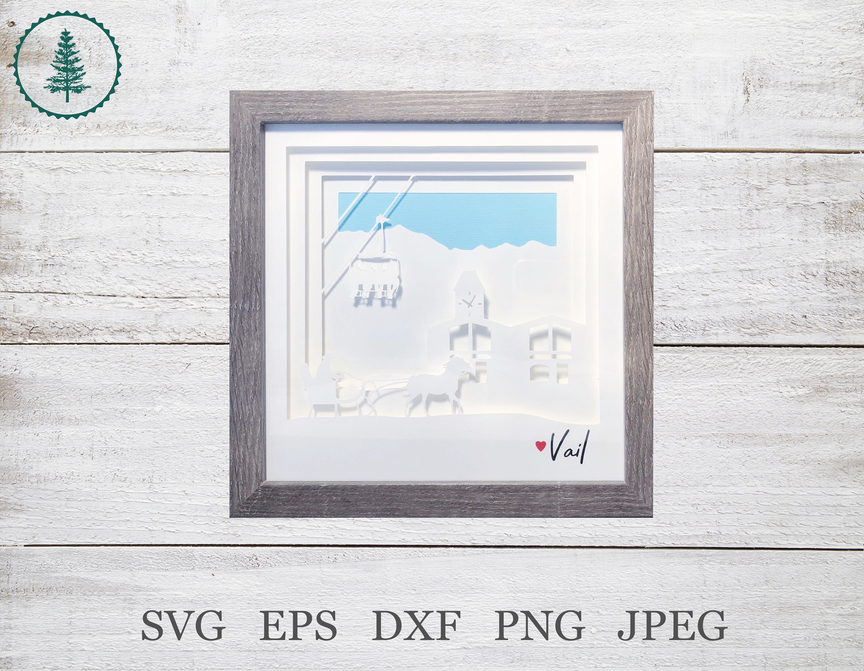Vail Shadow Box SVG - Etsy