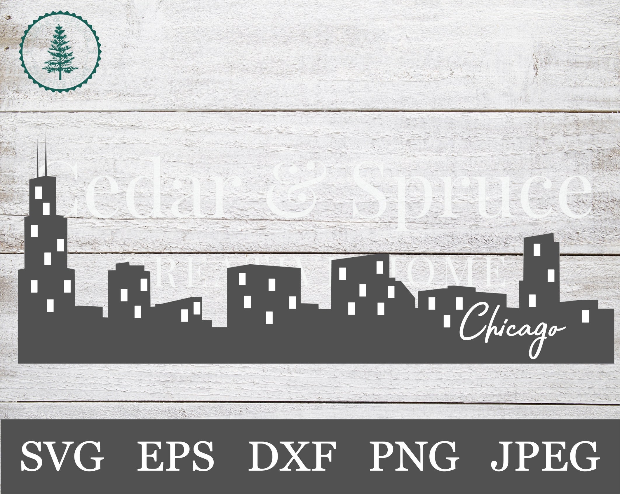 Chicago Skyline SVG - Etsy