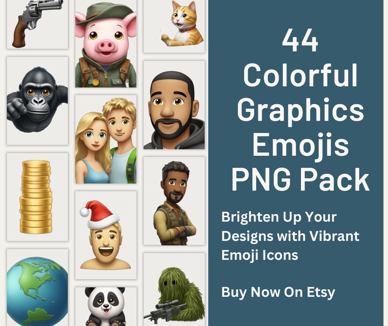 44 Colorful Graphics Emojis PNG Pack Premium Emoji Icons Graphic ...