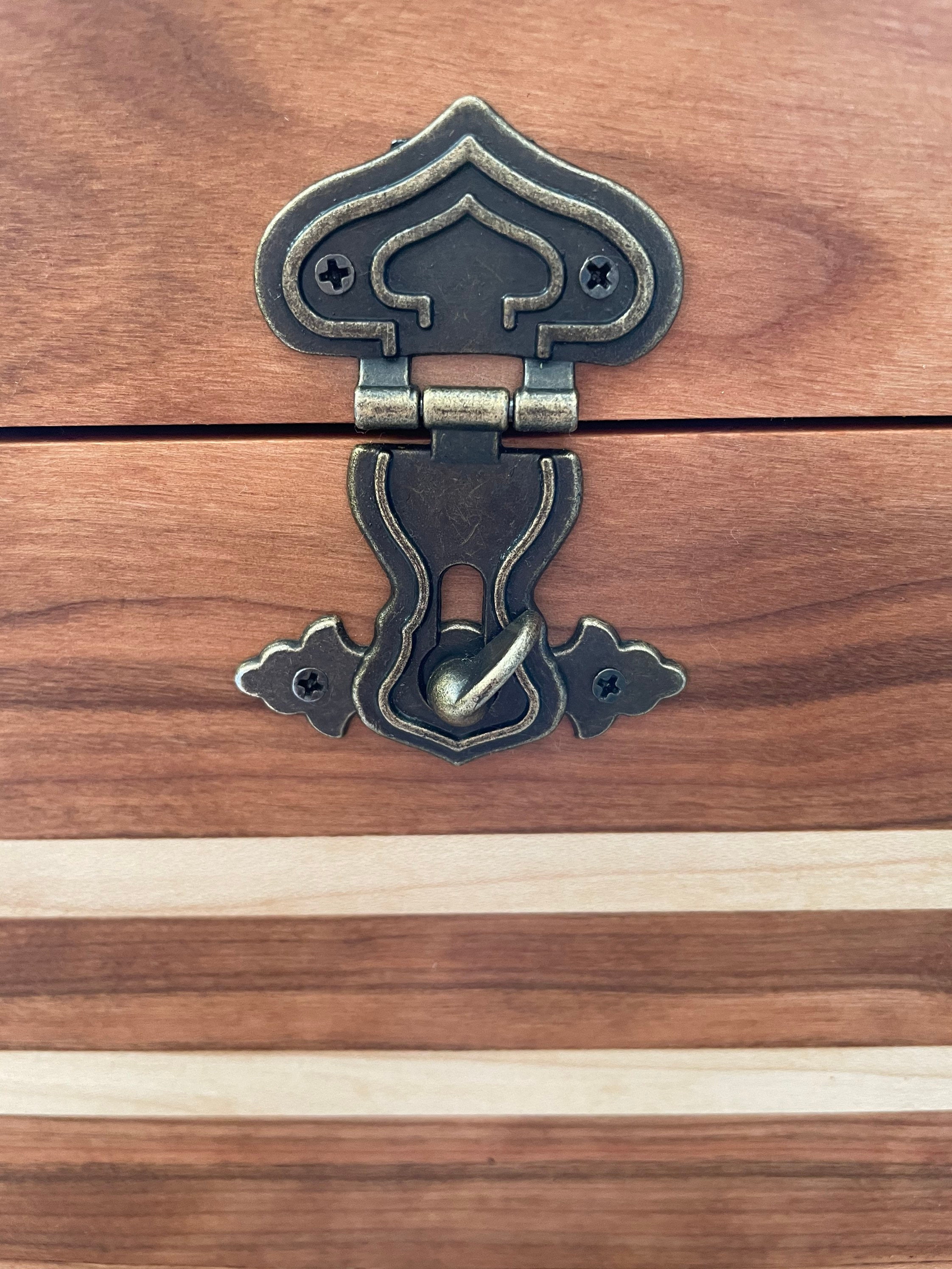 Cherry Wood and Maple Stripes Box/keepsake Box/jewelry Box Handmade - Etsy