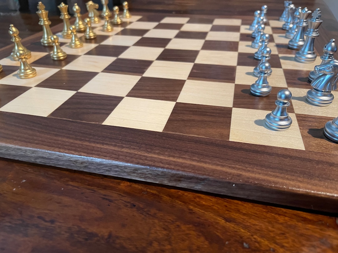 Walnut & Maple Chess Board - Etsy