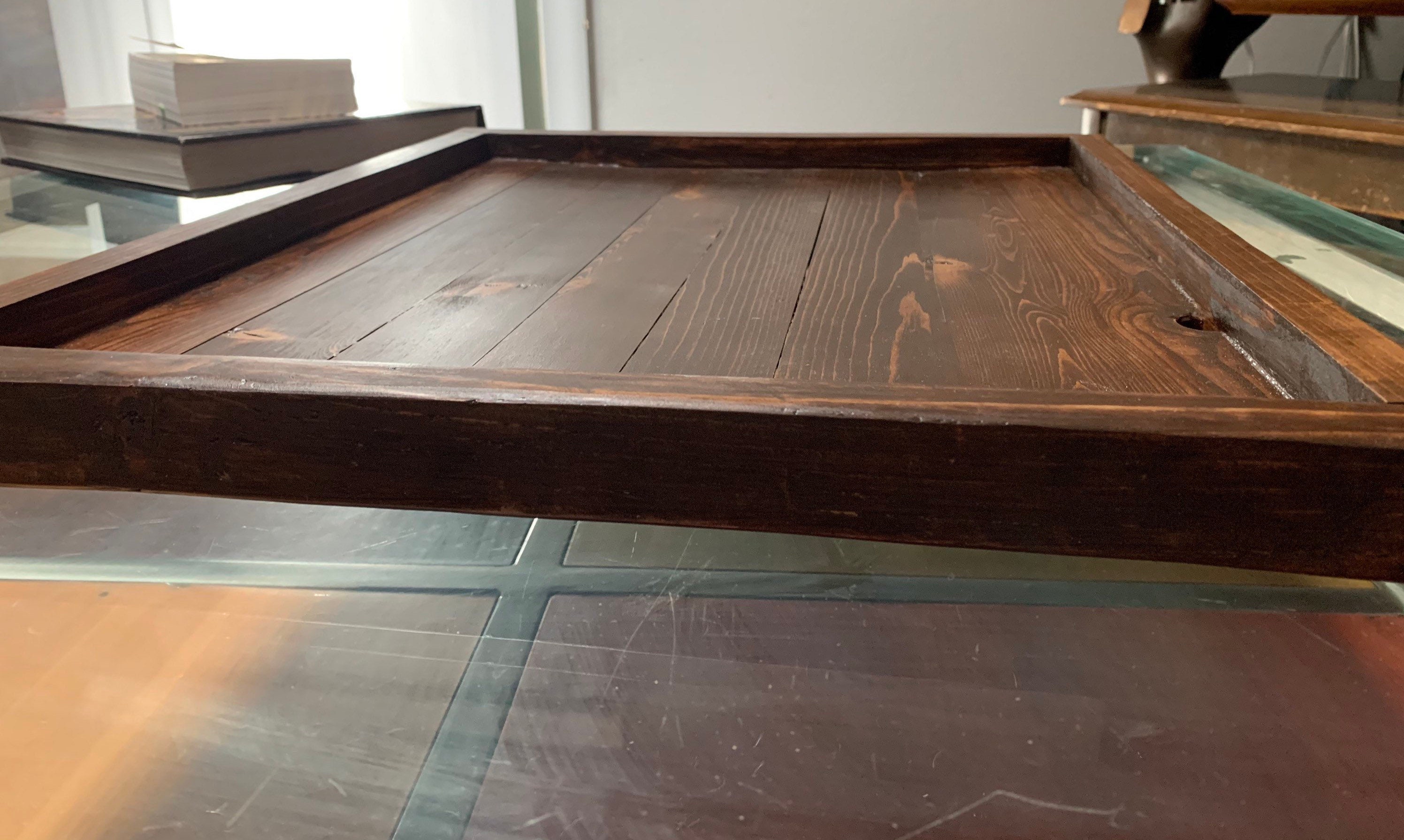 Ottoman Tray -made to Order- Rustic Serving Tray Breakfast Tray Wooden ...