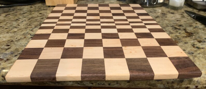 Cutting Board/walnut & Maple Checkerboard Cutting Board/ Charcuterie ...