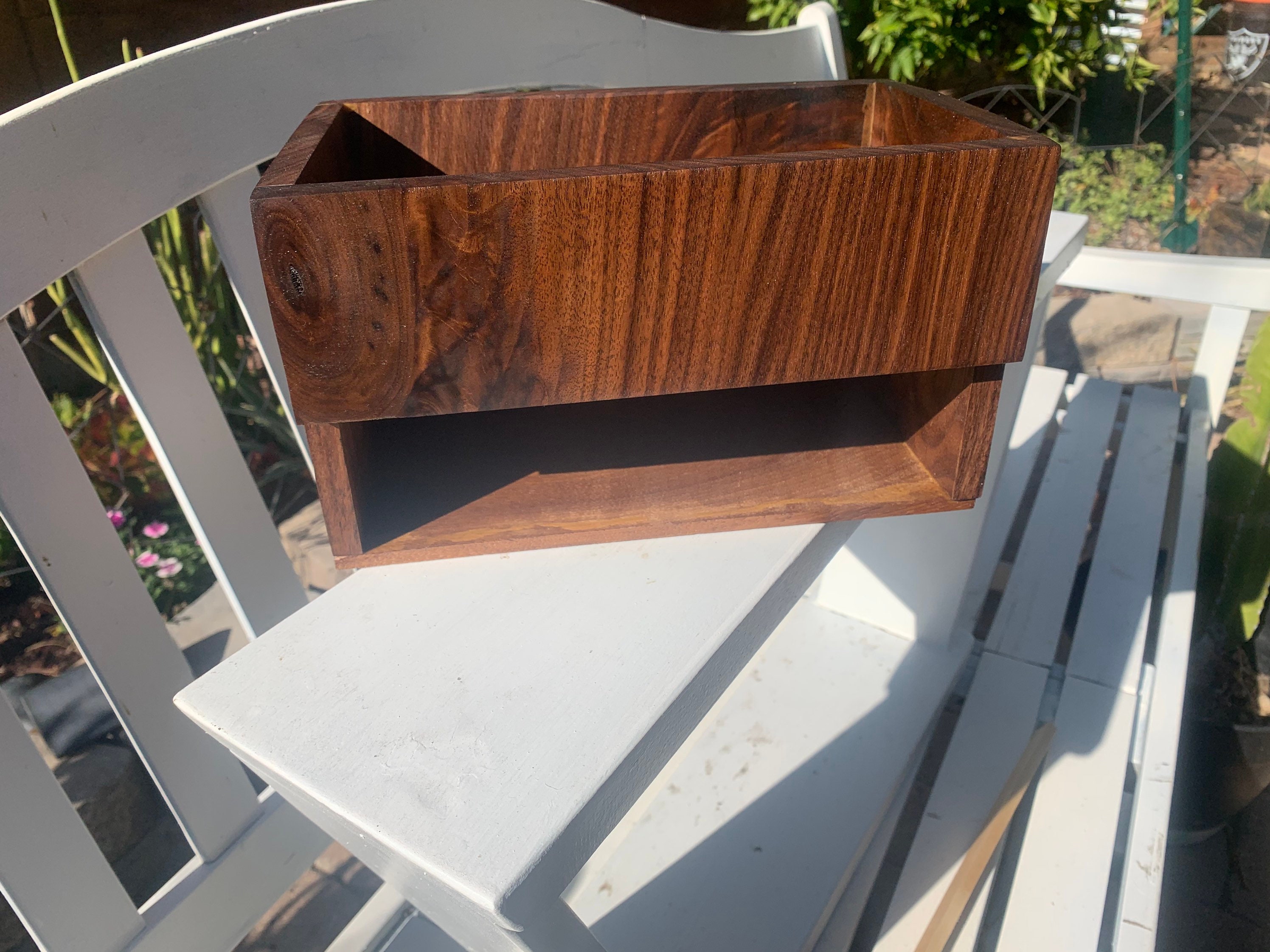 Walnut Catch All/box With Drawer/ Catch All With Drawer - Etsy New Zealand