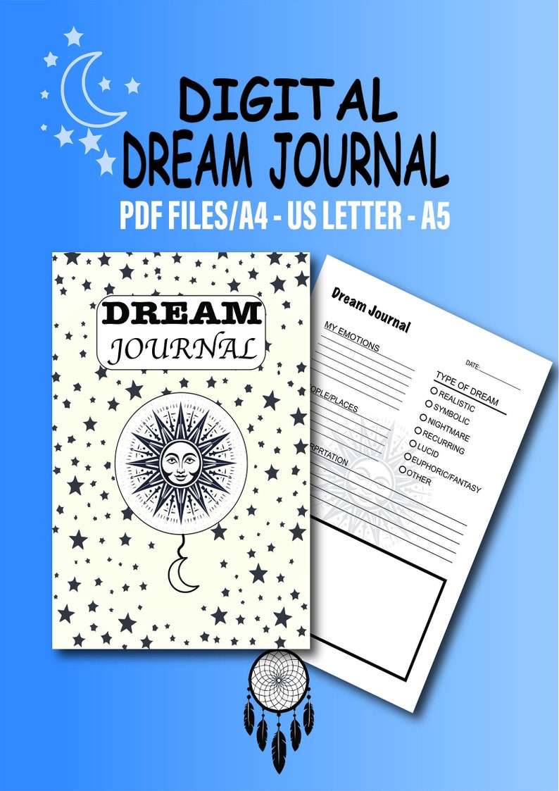 DREAM Journal Printable - Digital Download for Tracking DREAMS and ...